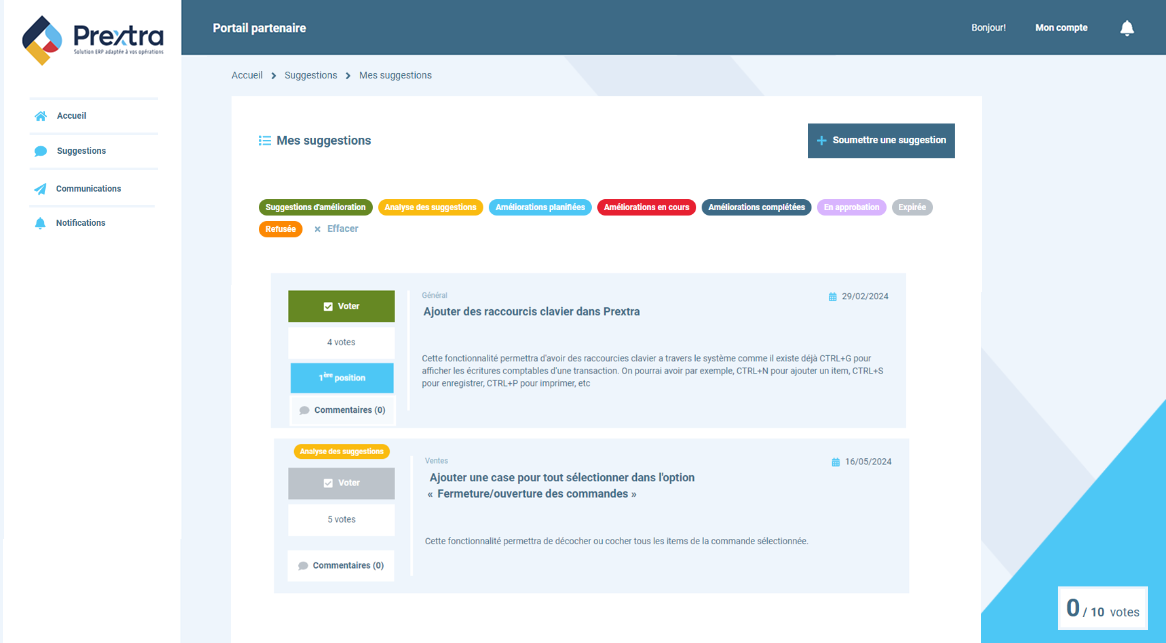 Portail partenaire - Prextra